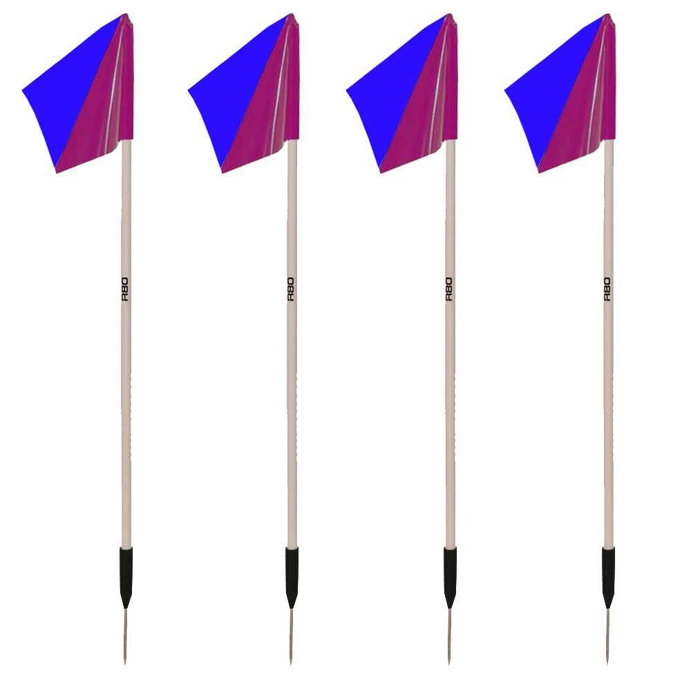 Sideline Pole with Club Colours Flag Sets - R80 Rugby