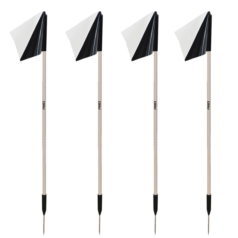 Sideline Pole with Club Colours Flag Sets - R80 Rugby