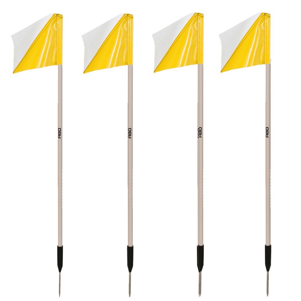 Sideline Pole with Club Colours Flag Sets - R80 Rugby