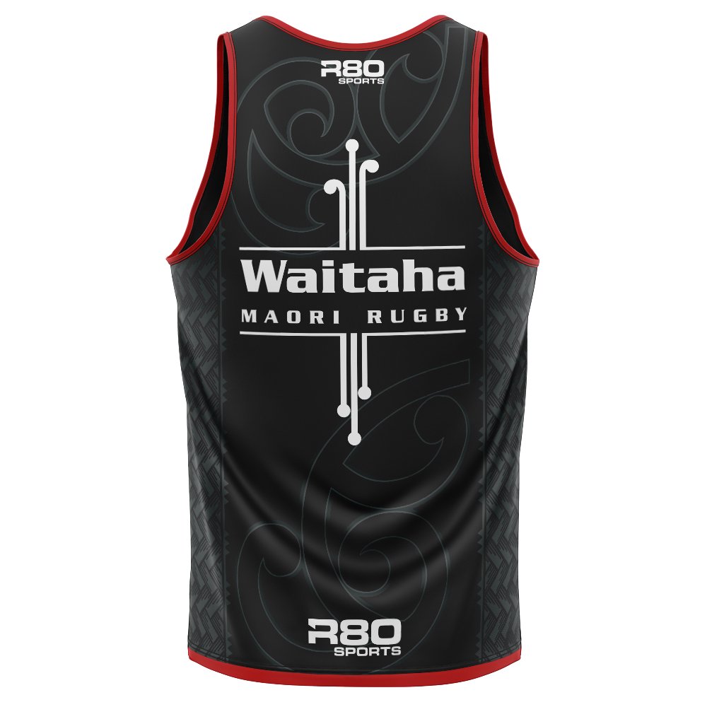 Waitaha Māori Rugby Sublimated Singlet - R80 Rugby